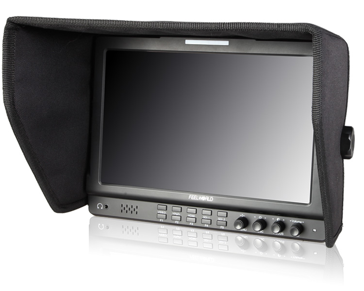 10.1" IPS 1280x800 Seamless Switch Dual 3G-SDI Camera-Top Monitor with ...